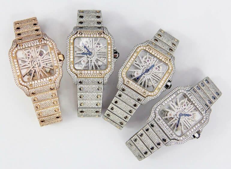 20 Photos of Iced Out Cartier Watches • Petite in Paris