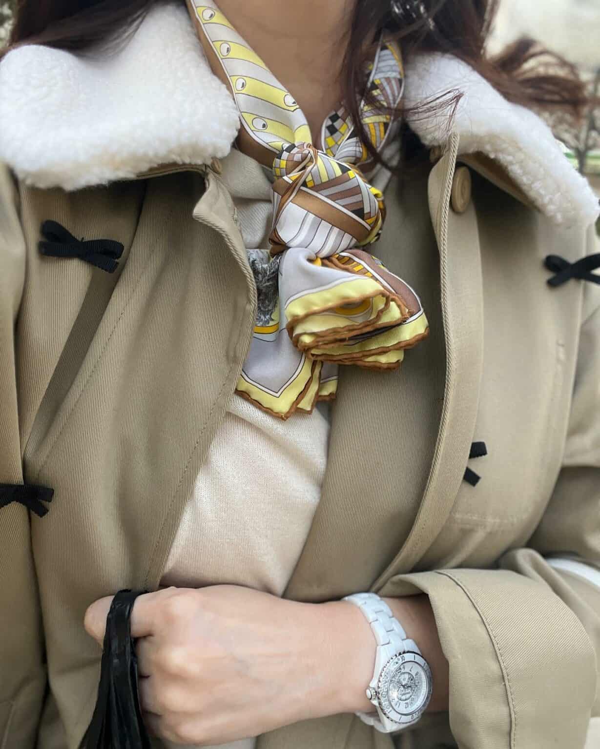 5 Ways to Wear a Hermes Scarf • Petite in Paris
